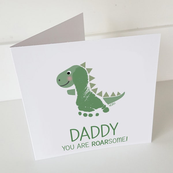 Fathers Day Handprint Card - Etsy