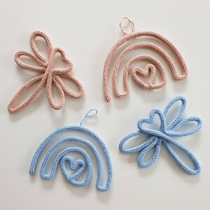 Mini Wire Rainbow Hanging, Rainbow Decoration, Knitted Wire Shape, Kids ...