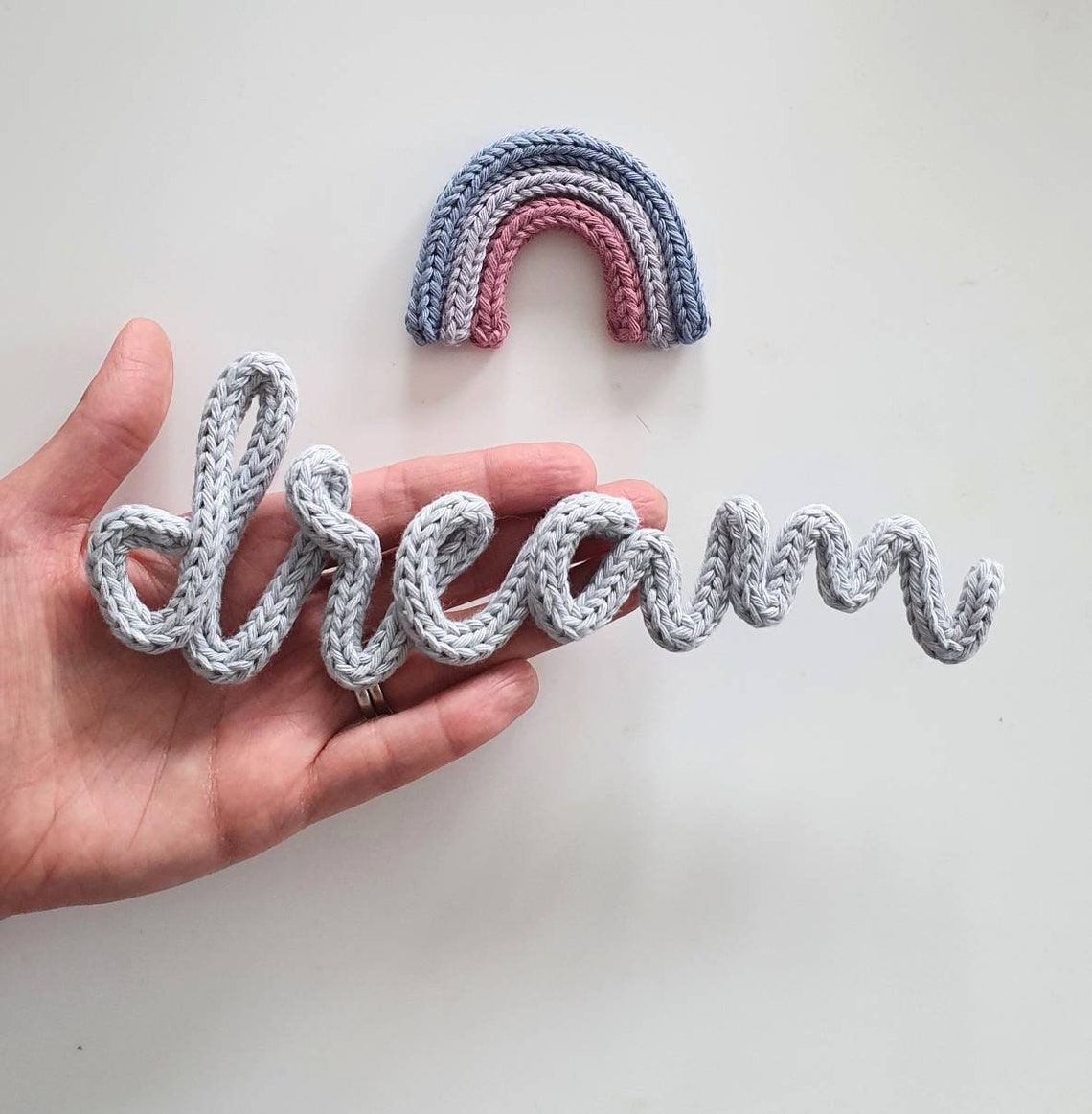 Mini Knitted Wire Word Custom Wire Sign Photo Prop Wool - Etsy UK