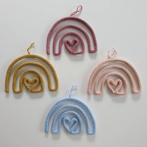 Mini Wire Rainbow Hanging, Rainbow Decoration, Knitted Wire Shape, Kids ...