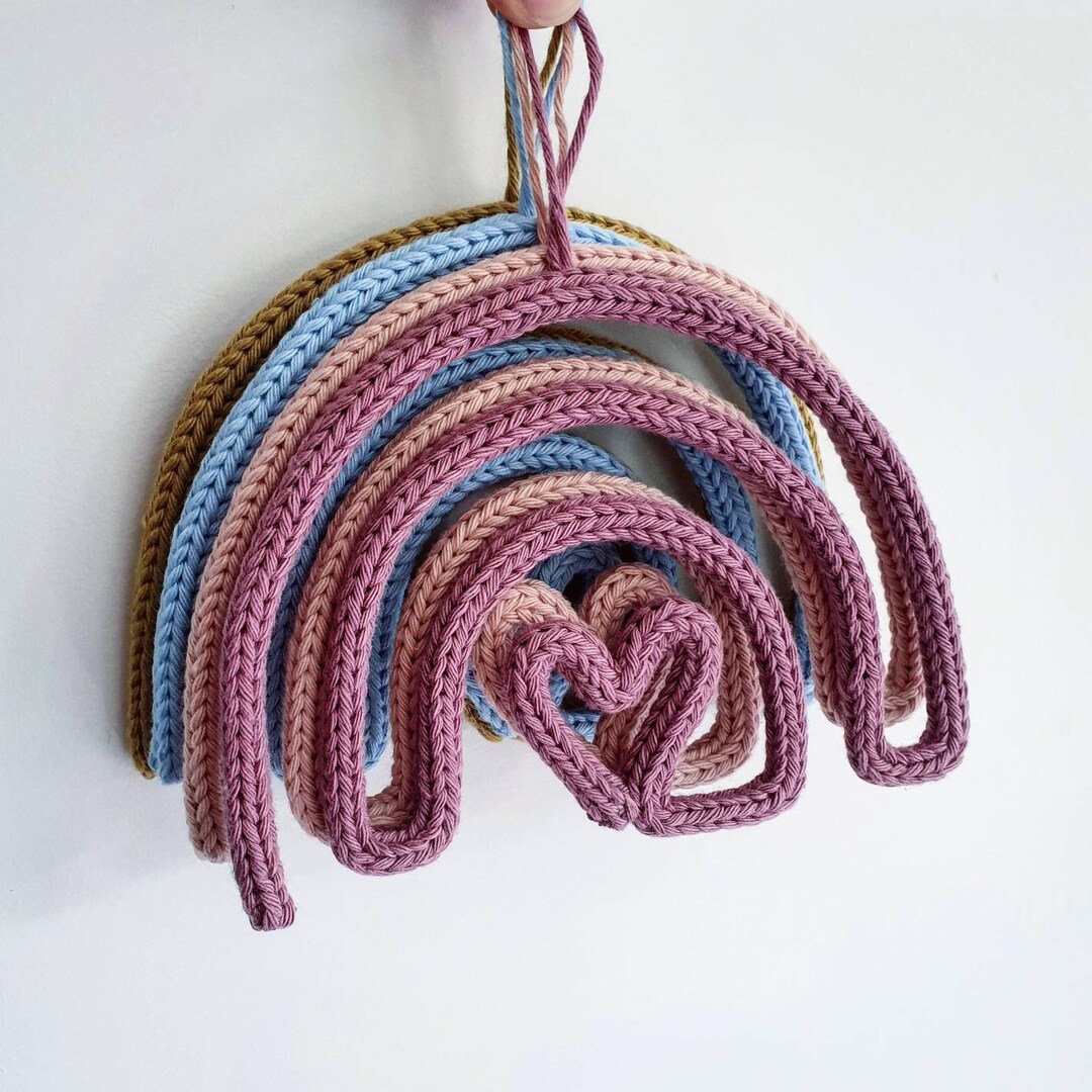 Mini Wire Rainbow Hanging, Rainbow Decoration, Knitted Wire Shape, Kids ...