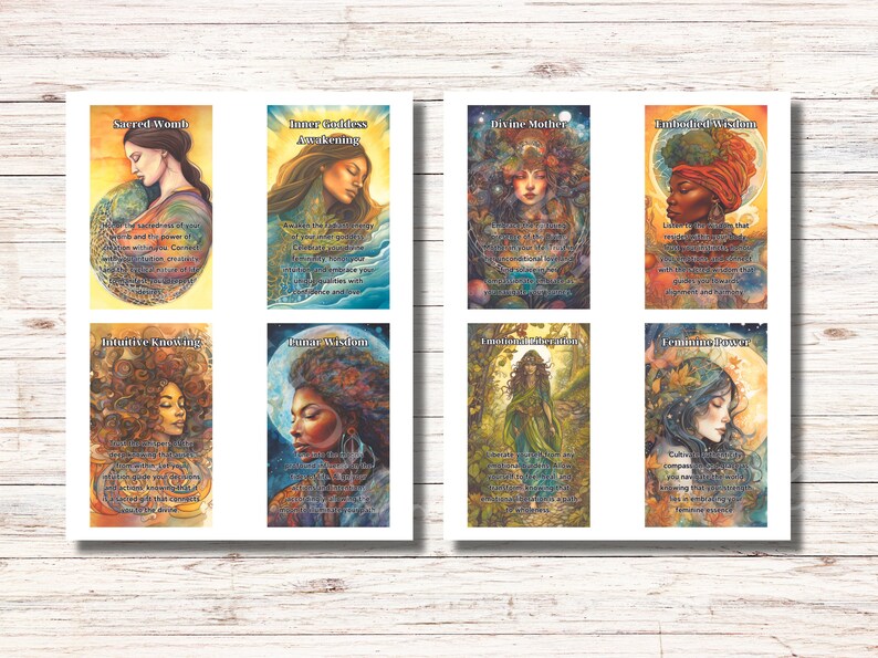 Mystic Divine Feminine Oracle Cards: Printable Deck (PDF Download) - Etsy