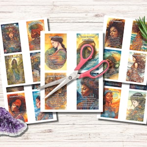 Mystic Divine Feminine Oracle Cards Deck Printable Messages ...