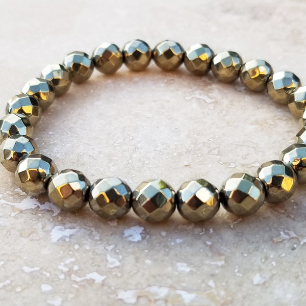 Stone Pyrite Bracelet - Etsy