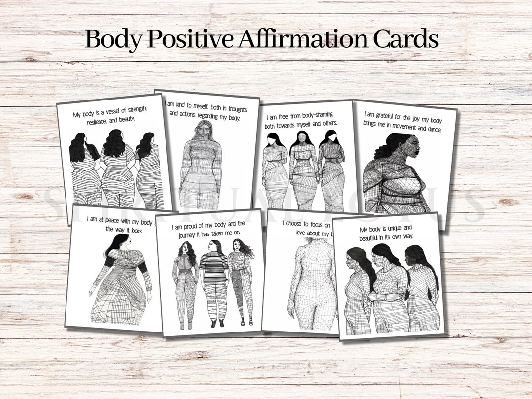 Body Positive Affirmation Cards Deck Printable Messages for Body ...