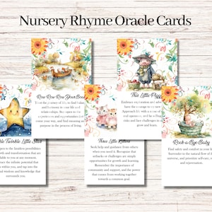 Nursery Rhyme Oracle Card Deck Printable Oracle Cards for Kids 20 ...