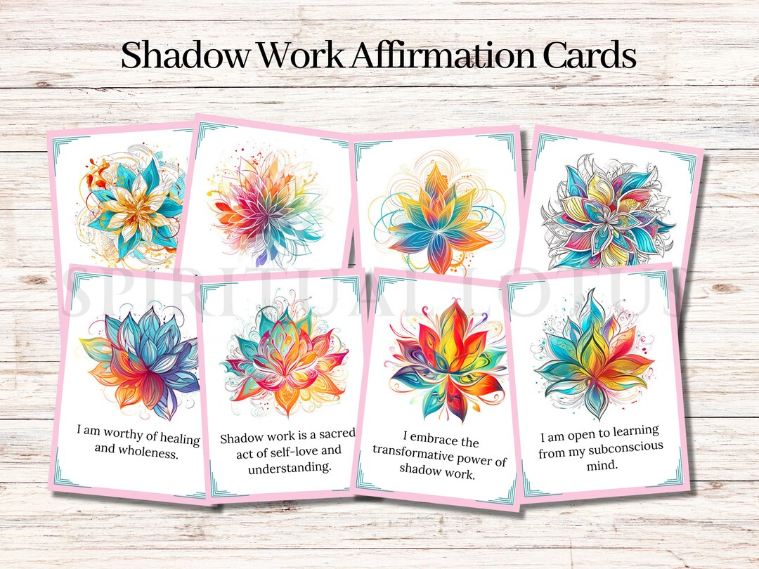 Shadow Work Affirmation Cards Deck Printable Positive Affirmations for ...