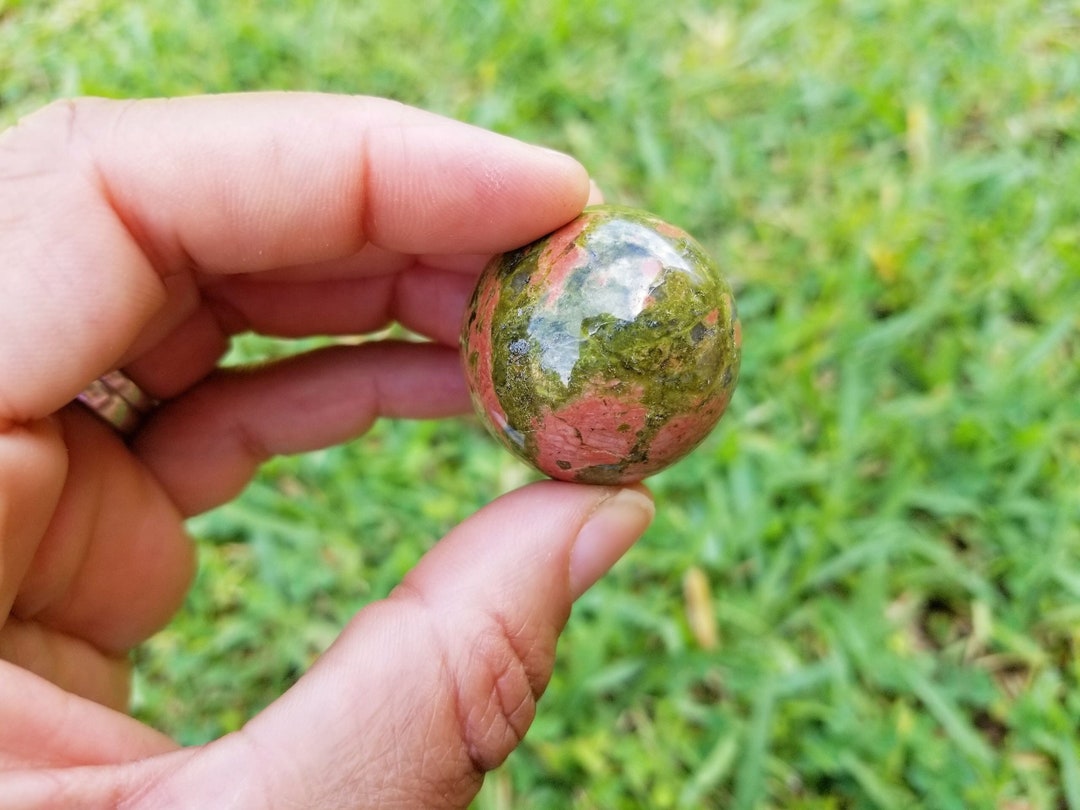Unakite Sphere Crystal for Third Eye Chakra Unakite Crystal Ball Stone ...
