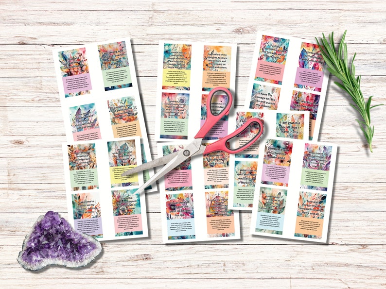 Printable Positive Affirmations Card Deck 30 Instant Download - Etsy