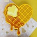 Heart Waffle & Pancake Enamel Pin: Syrup, Glitter Butter Topping - Etsy