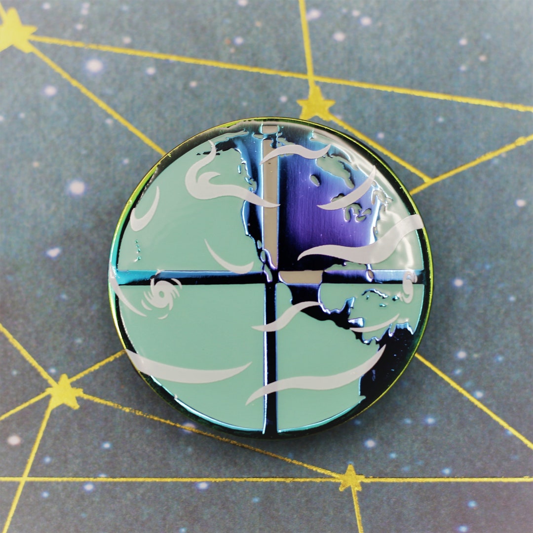 Earth Enamel Pin, Alchemy Planet - Etsy