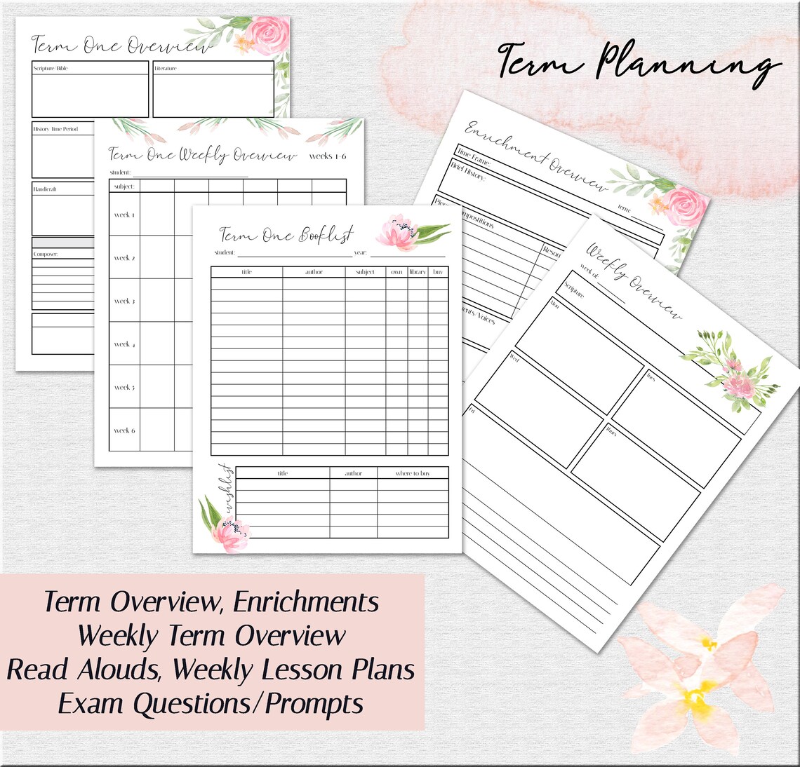 Homeschool Planner - July 2022-june 2021 - Charlotte Mason Inspired ...
