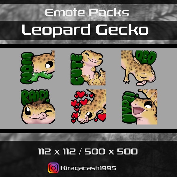 Leopard Gecko Twitch Emote - Etsy