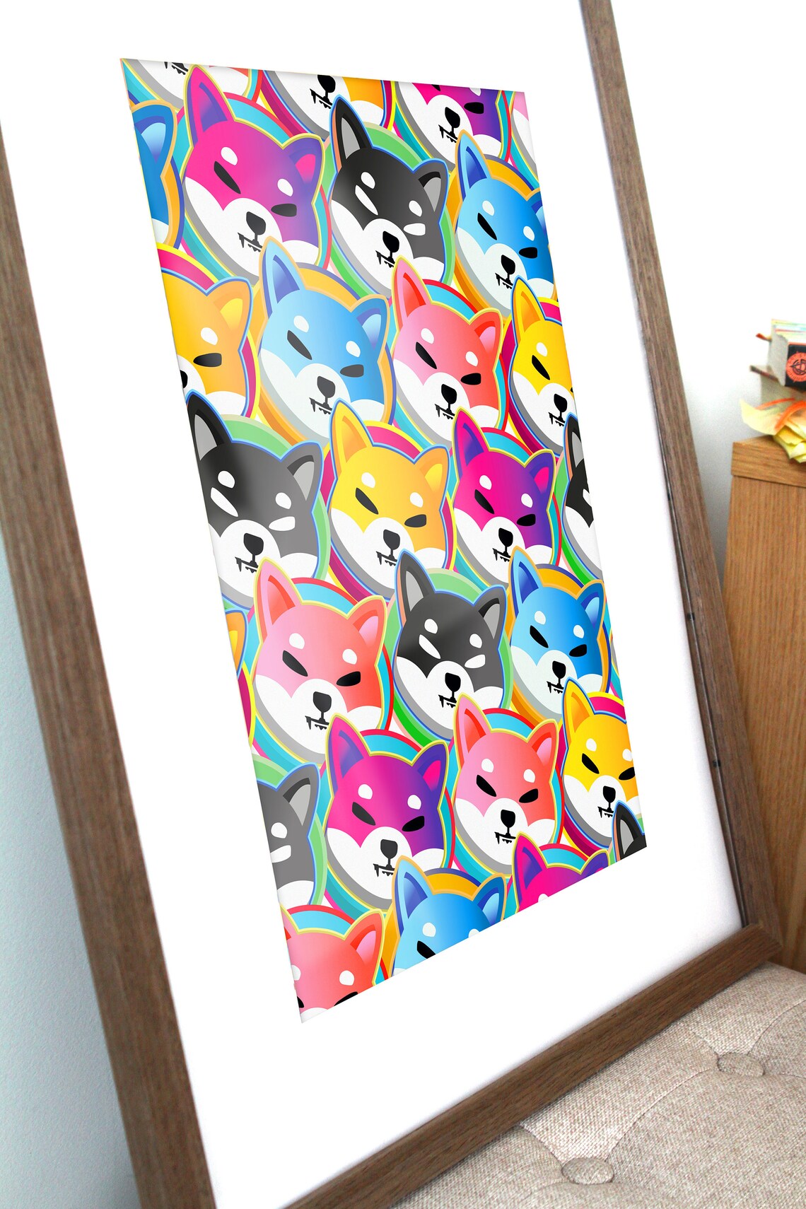 Shiba Inu Pop Art Print - Etsy