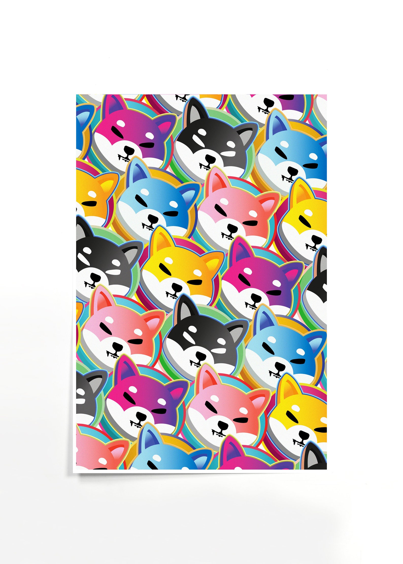 Shiba Inu Pop Art Print - Etsy