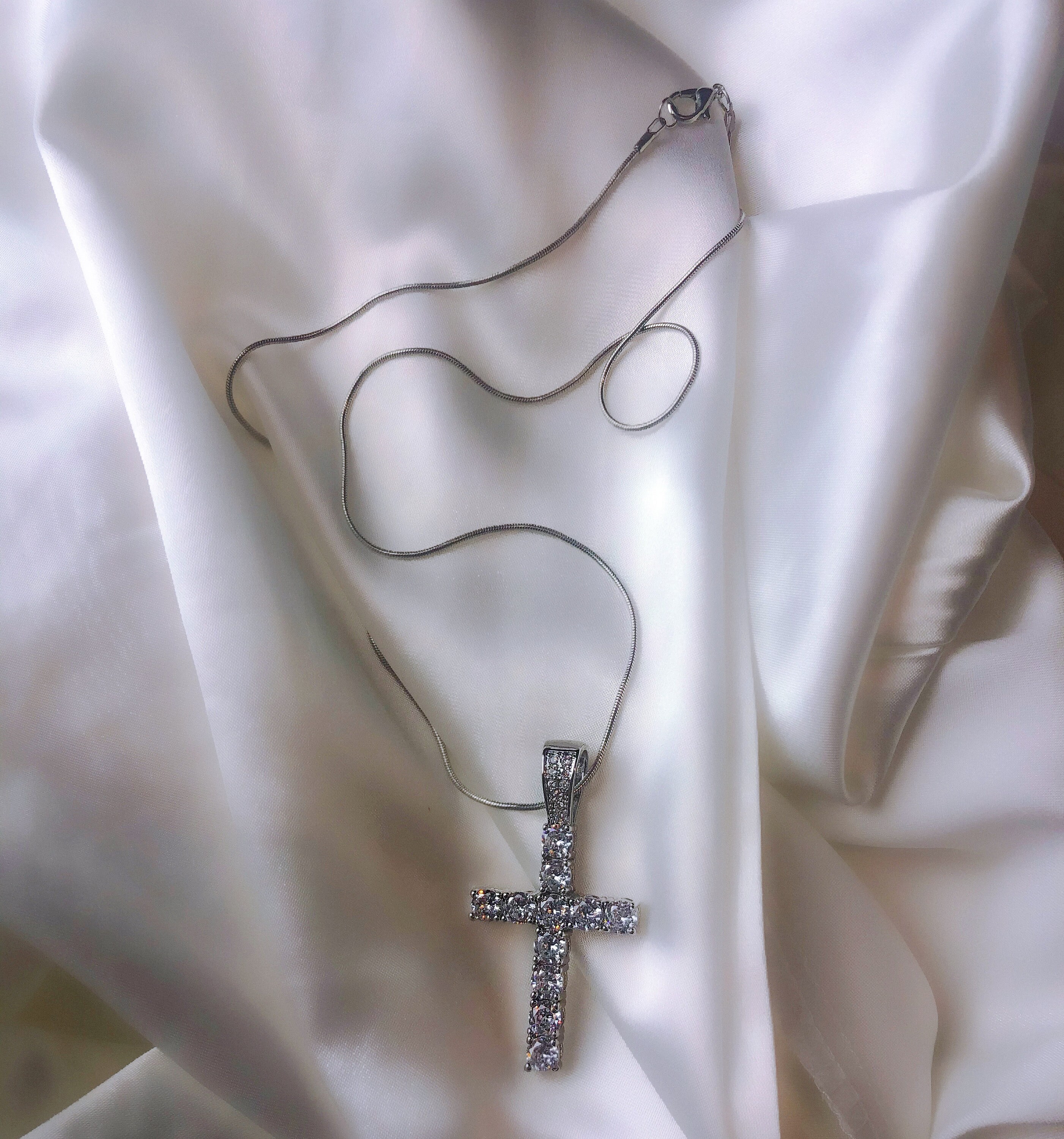 Collier de croix fr Collier Cz - Etsy France