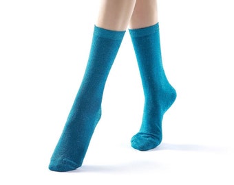 Aqua Blue Socks - Etsy