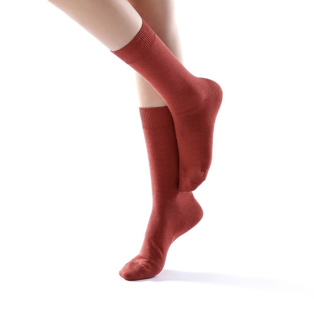 Eva Essential Crew Sock Rust Basic Crew - Etsy