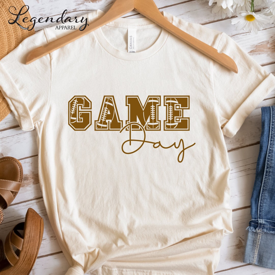 Football Season Tshirt, Women's Football Shirts, Sports Tee Shirt Game ...