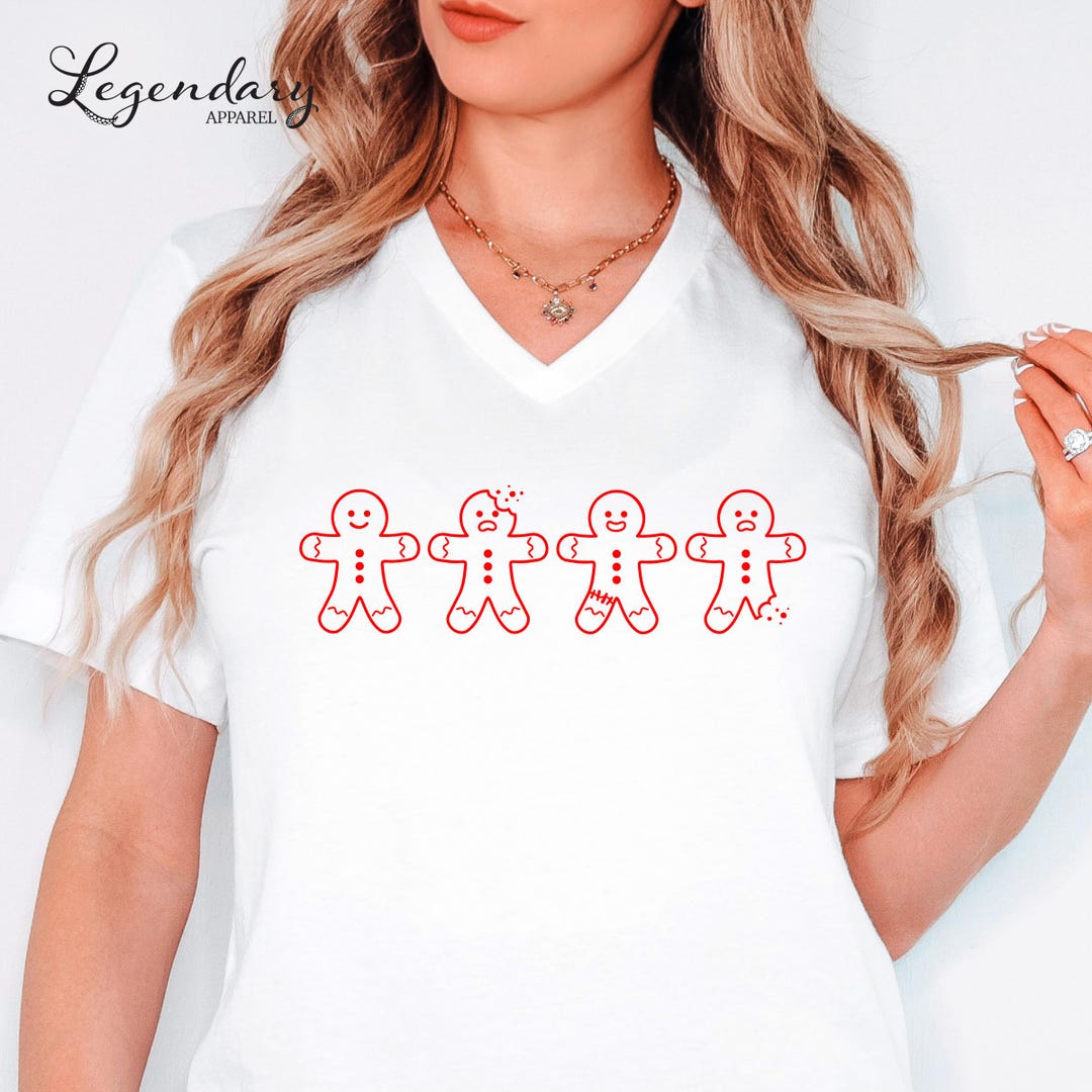 Gingerbread Man Shirt Christmas Cooking Baking Tshirt Holiday Party ...