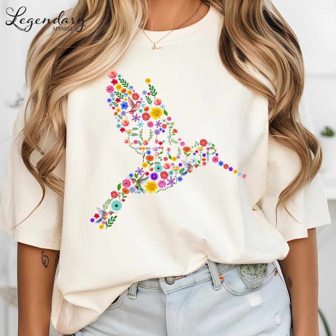 Subtle Anti Trump Shirt Floral Hummingbird FDT Comfort Colors Feminist ...