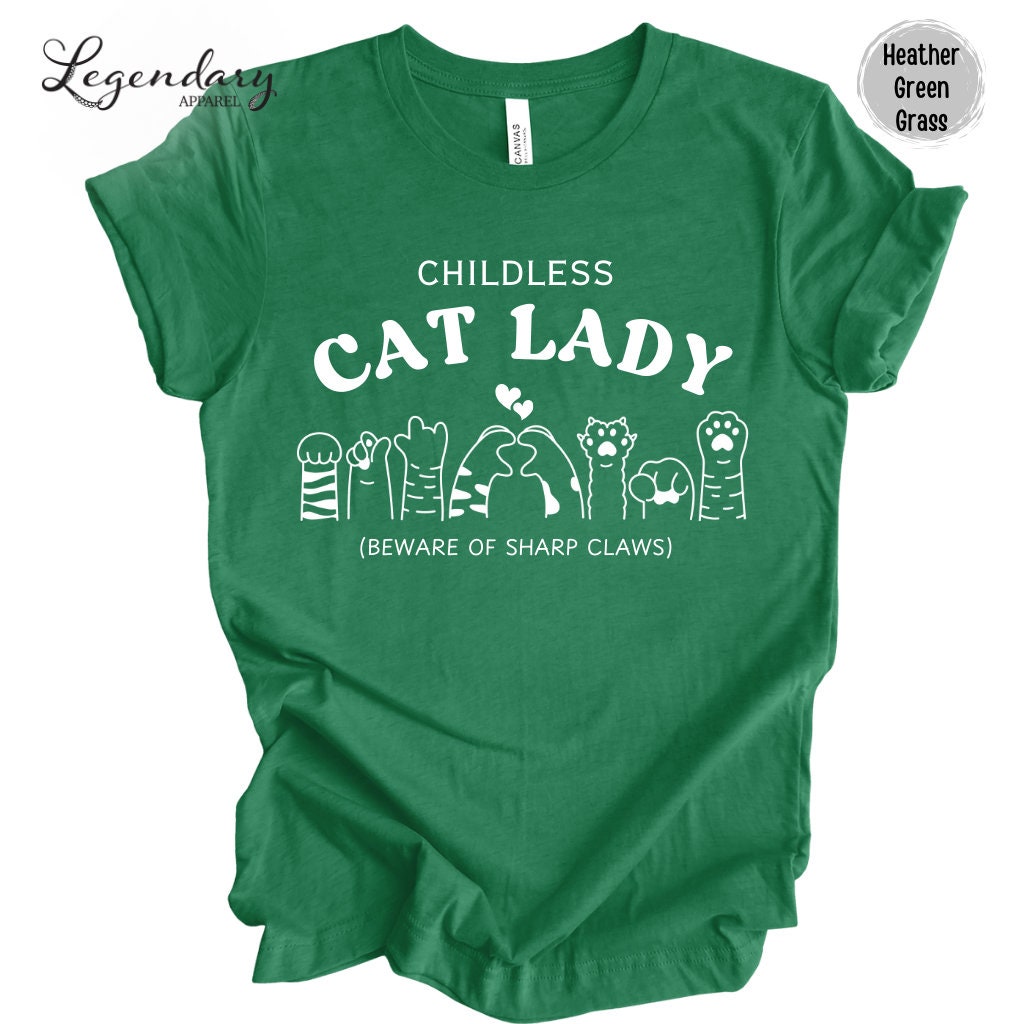 Childless Cat Lady Shirt Kamala Democrat Vote Presidential Rally Tee ...