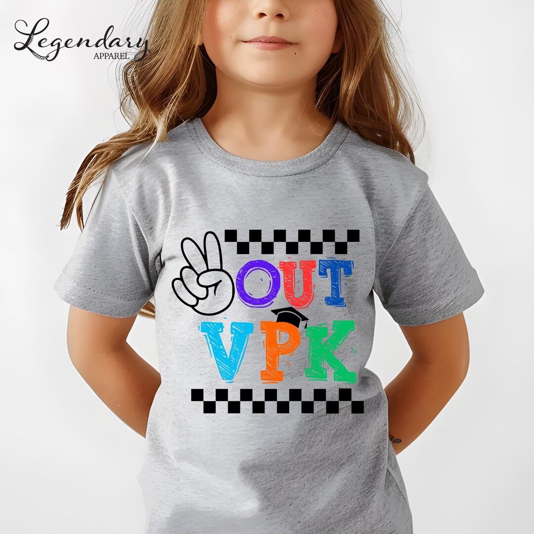 Peace Out VPK Graduation Shirt Last Day of School Kids Shirt Pre School ...