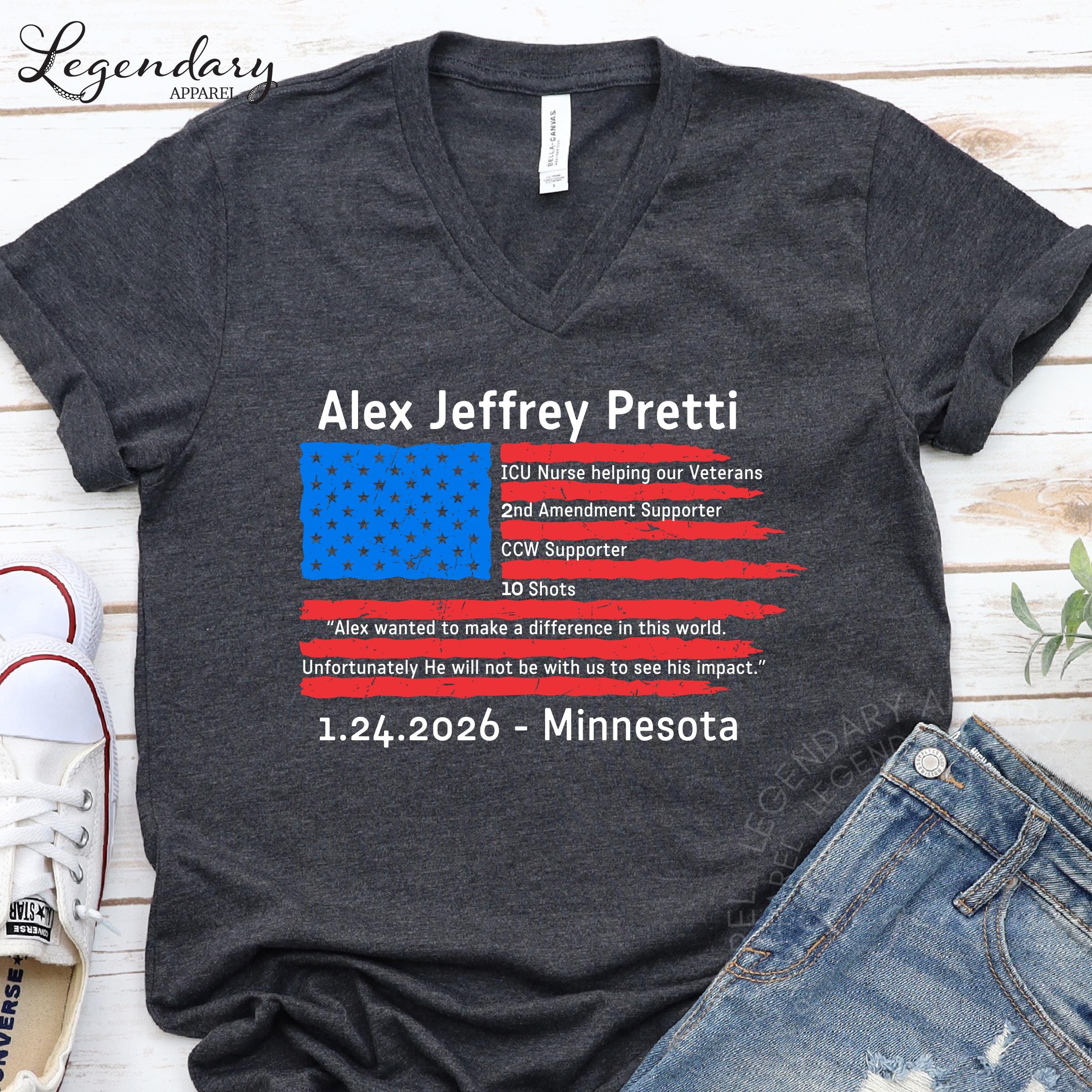 Alex Pretti Memorial Shirt, Rest in Peace Alex, Long Sleeve, Sweatshirt ...