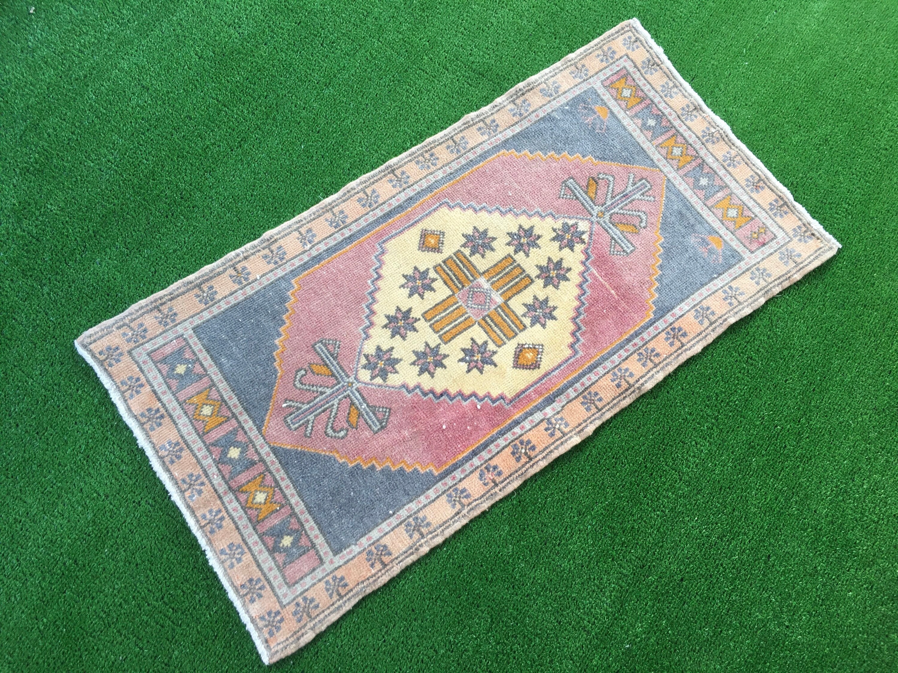 Small Turkish Rugsmall Handmade Rugsmall Vintage Rugsmall - Etsy