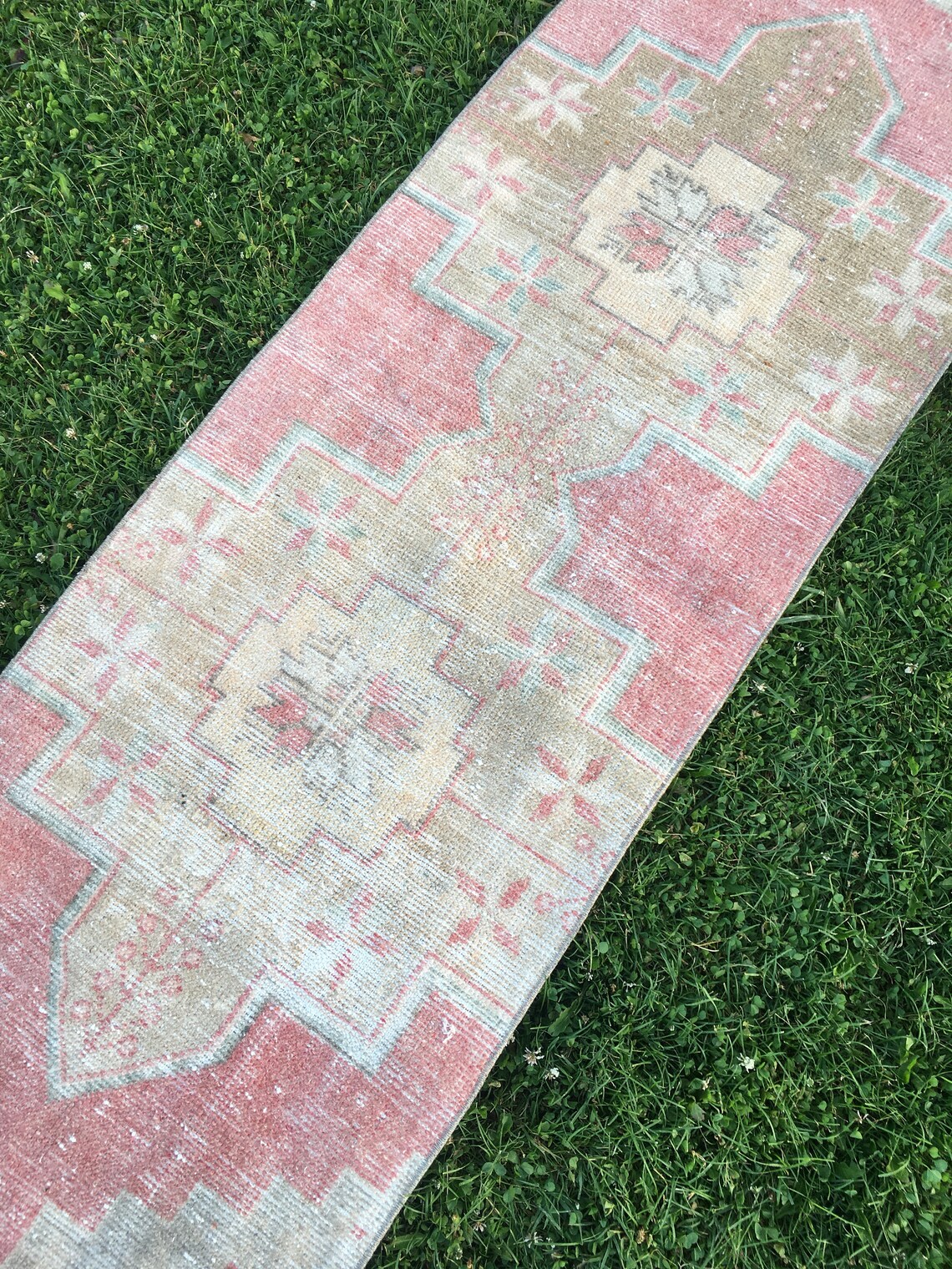 Small Runner RugSmall Pink Grey Kitchen Runner RugBohemian | Etsy