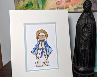 Abstract Virgin Mary | Etsy
