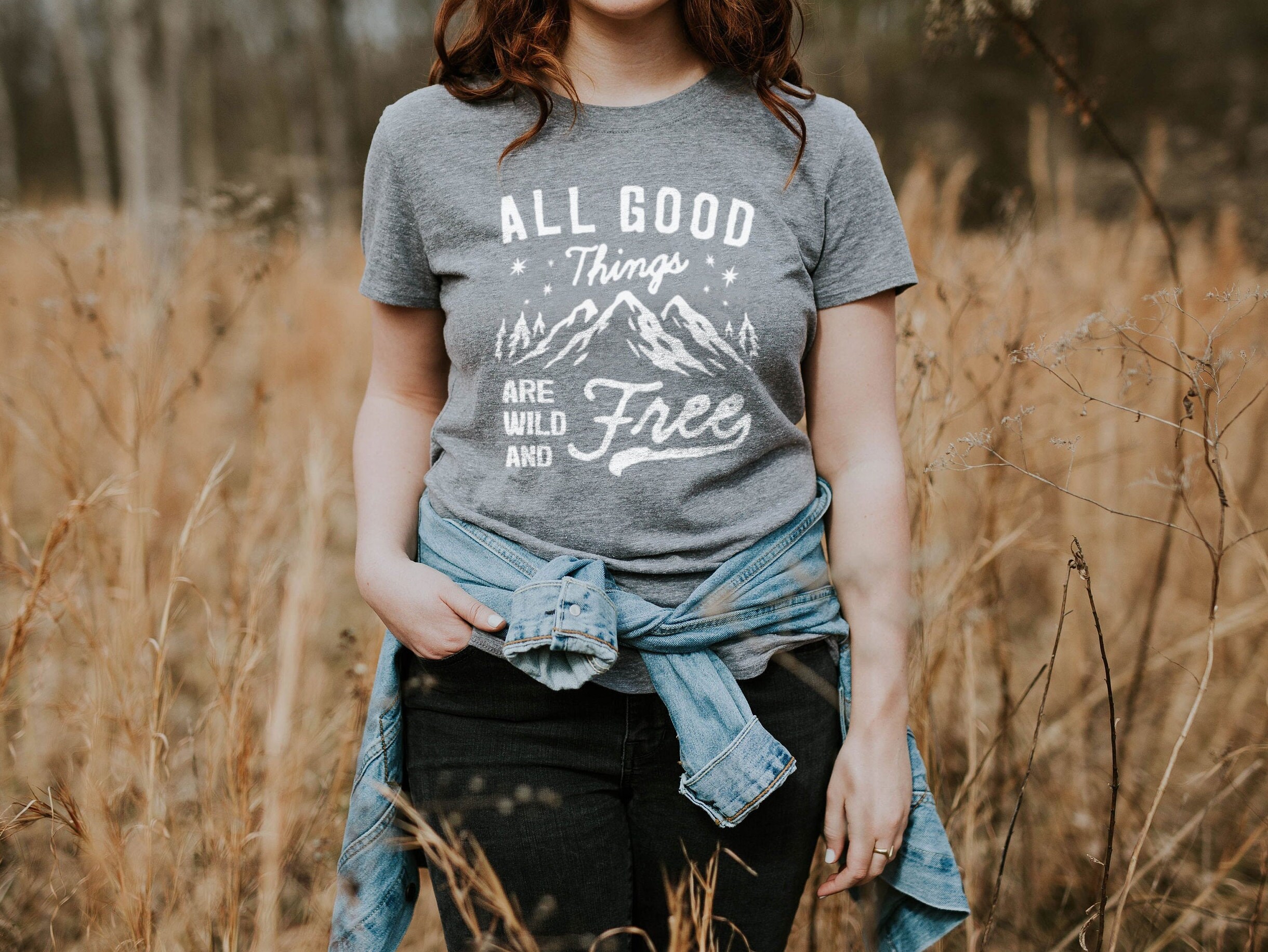 Hiking Shirt Graphic Tee | Outdoor T-shirt | Camping Mountain Landscape ...