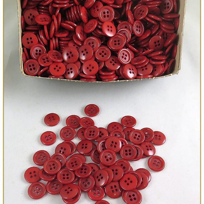 Red Vintage Buttons - Etsy