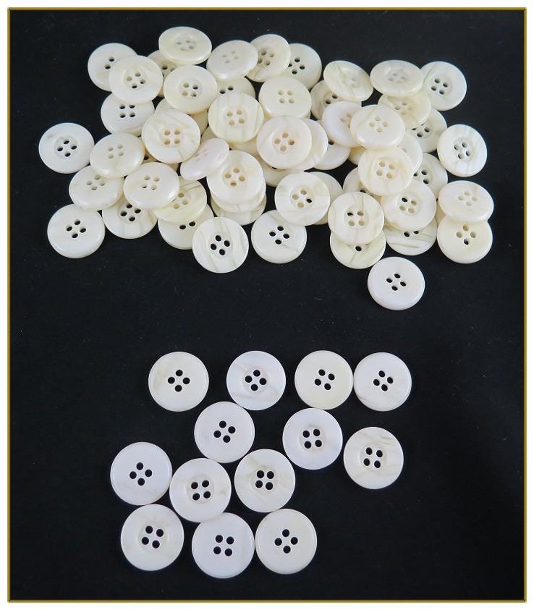 100 Buttons Vintage Mottled Ivory Buttons 3/4-inch, 4 Hole - Etsy