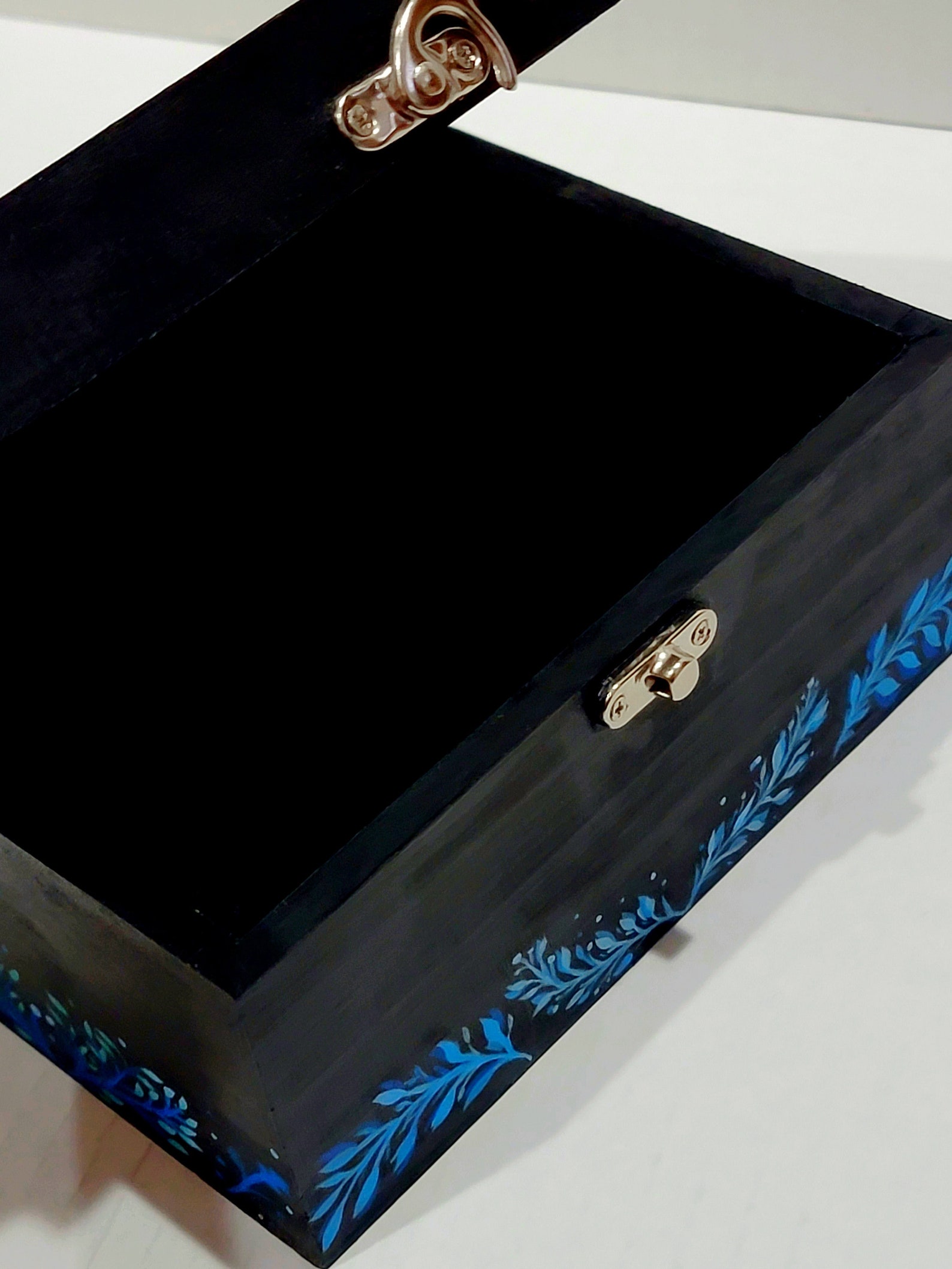 Wooden Trinket Box, Wooden Box, Hand Painted Jewelry Box, Trinket Box ...