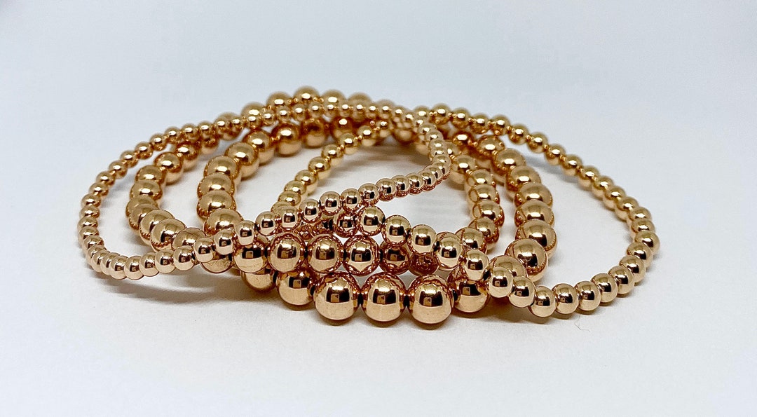 Gold Filled Beaded Ball Bracelet, 2mm, 2.5mm, 3mm, 4mm, 5mm, 6mm, 14k ...