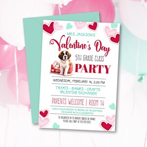 EDITABLE VALENTINES Day Classroom Party Invitation, DIY Valentine’s ...
