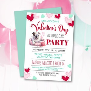 VALENTINES DAY Class Party Invitation, Editable Valentines Classroom ...