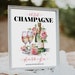 CHAMPAGNE BAR SIGN, Printable Drink Sign With Champagne Bottle, Glasses ...