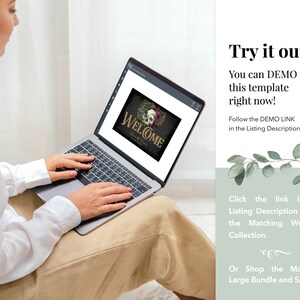 Goth Wedding Welcome Sign Template With a Masquerade Skull of - Etsy