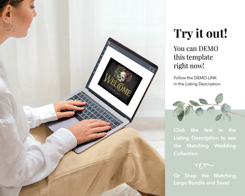 Goth Wedding Welcome Sign Template With a Masquerade Skull of - Etsy