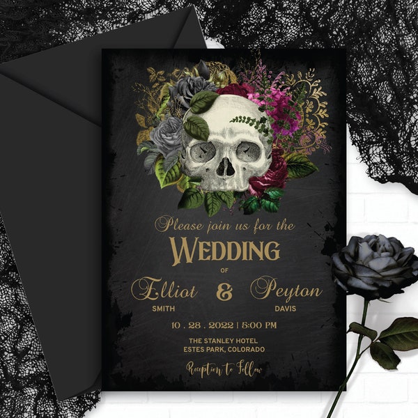 Wedding Invitation Skull - Etsy