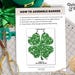 Lucky Four-leaf Clover Banner Template for St Patrick's Day, Instant ...