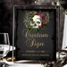 Goth Custom Wedding Sign Template With a Masquerade Skull of Pink ...