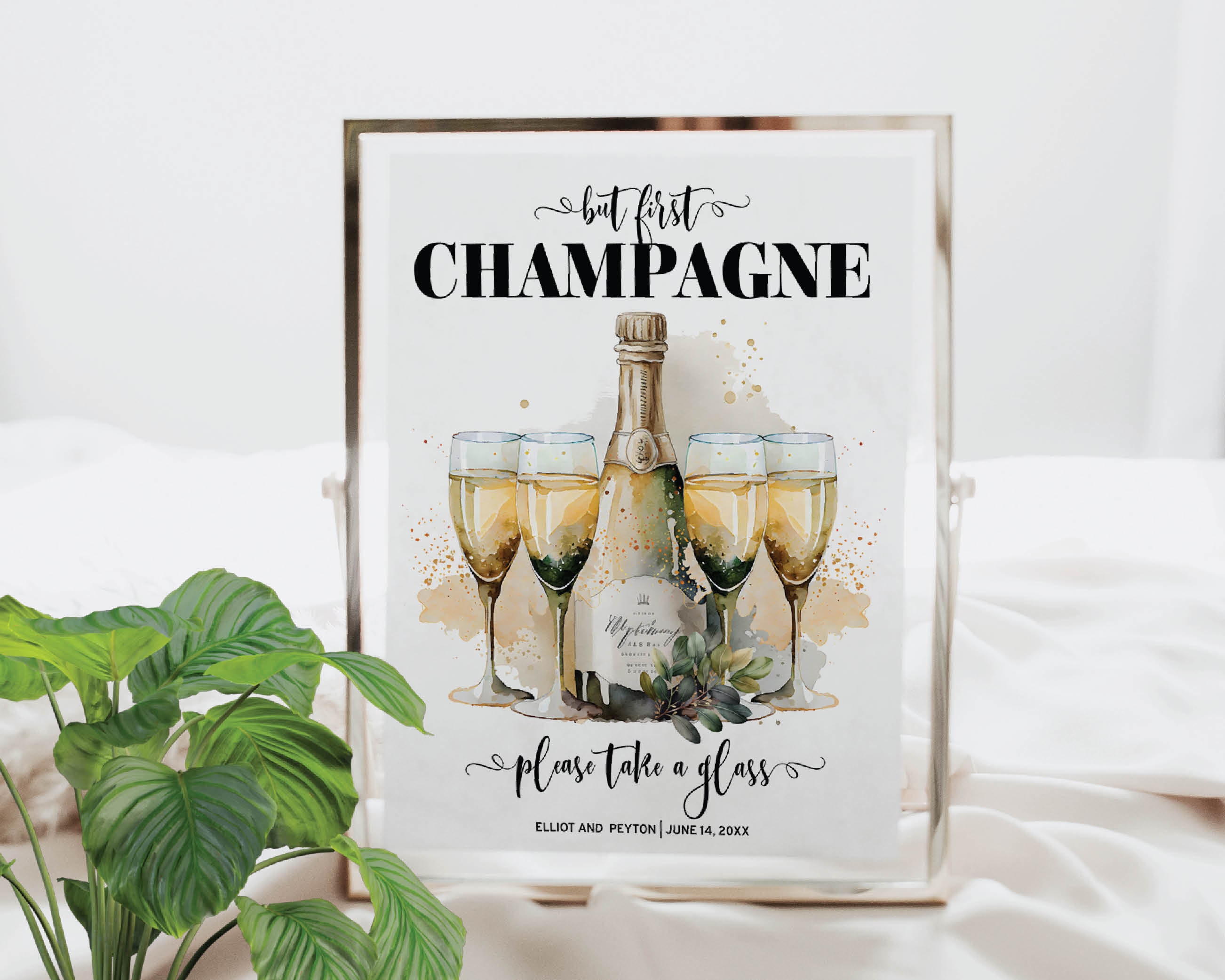 CHAMPAGNE BAR SIGN Printable Drink Sign With Champagne - Etsy