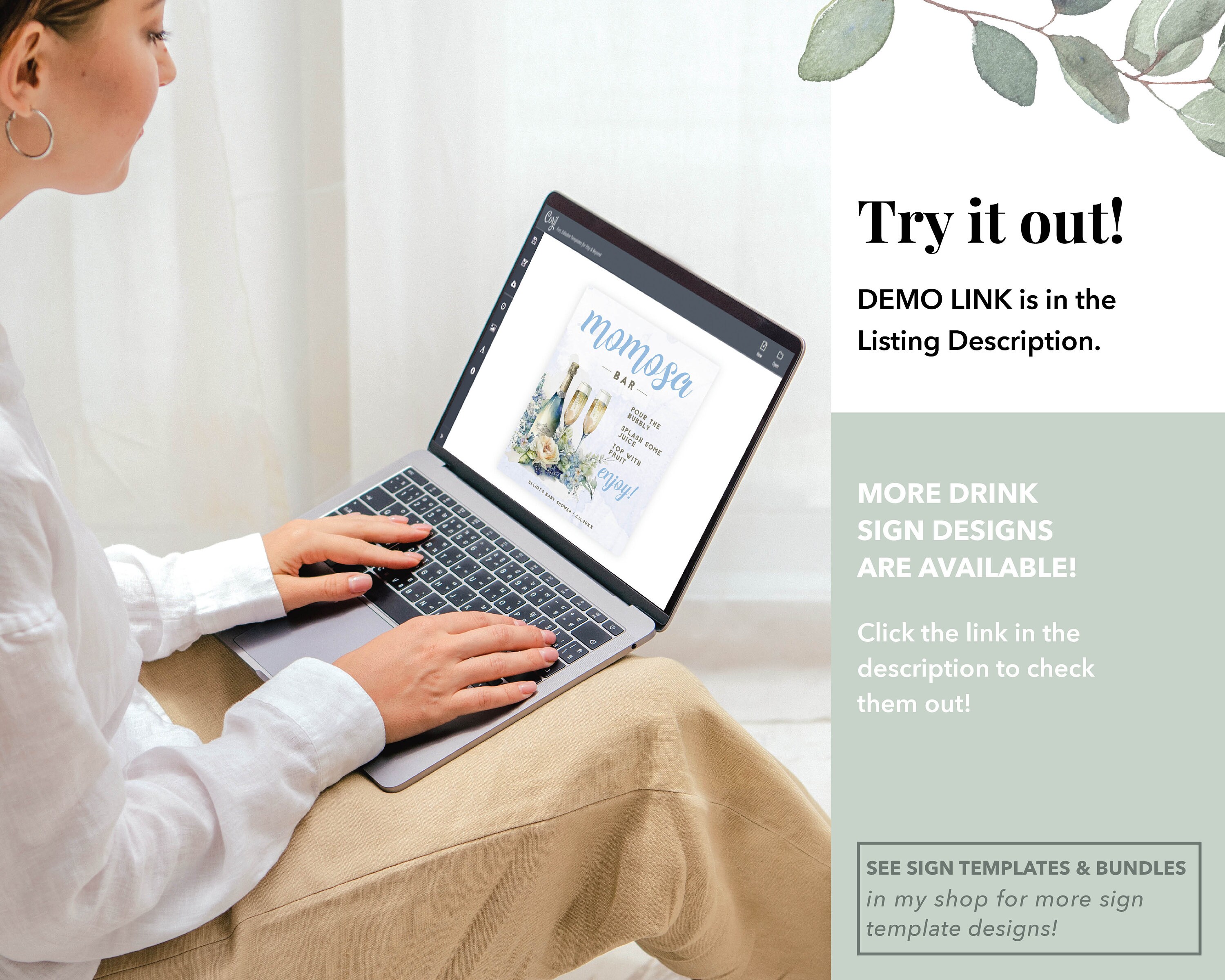 MOMOSA BAR SIGN Blue Baby Shower Sign for Mimosa Bar Mom-osa - Etsy