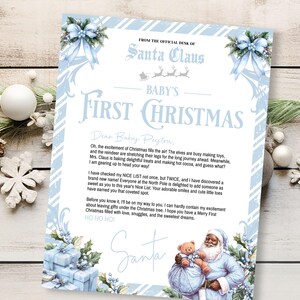 Baby's First Christmas Letter From Black Santa Bundle: Baby Blue, Nice ...