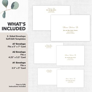 Goth Wedding Envelope Templates in Gold Lettering to Match the ...