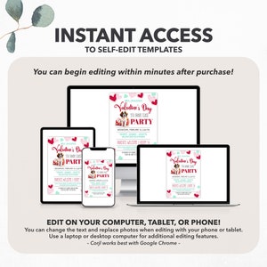 EDITABLE VALENTINES Day Classroom Party Invitation, DIY Valentine’s ...