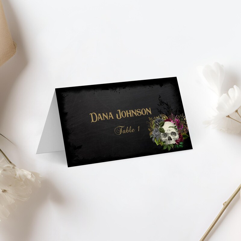 Halloween Place Card - Etsy
